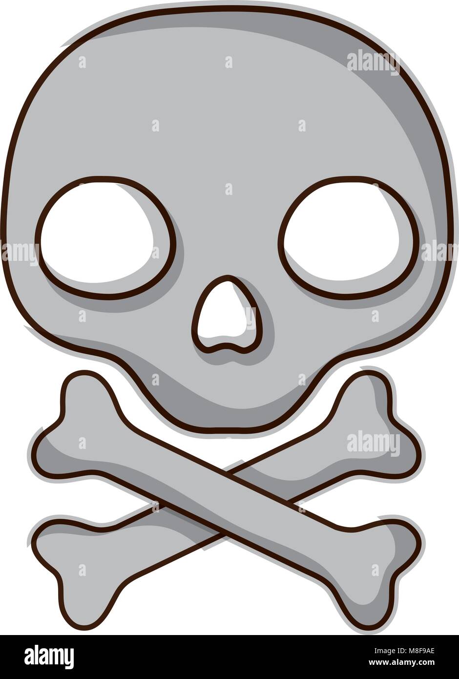 warning skull and bones danger sign Stock Vector Image & Art - Alamy