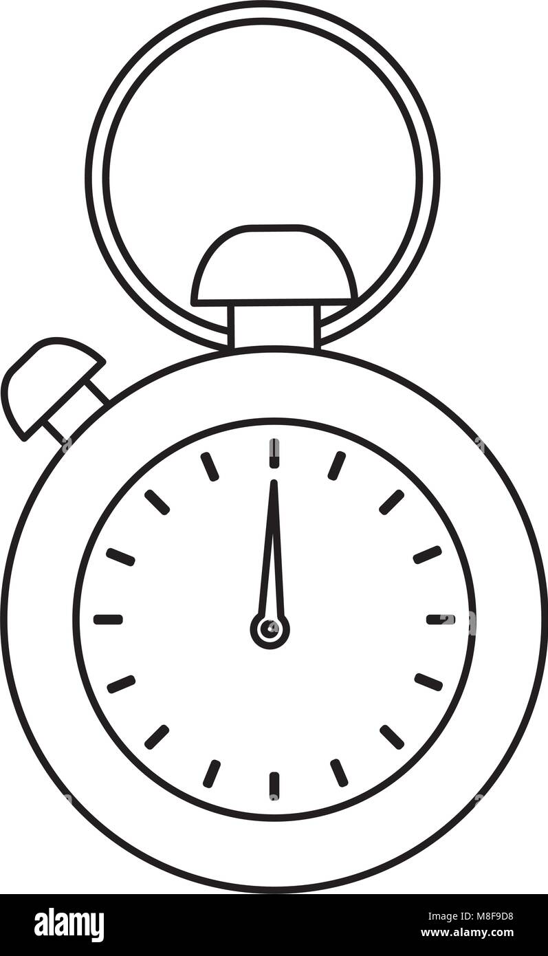 line pocket and hand watch object design Stock Vector Image & Art - Alamy