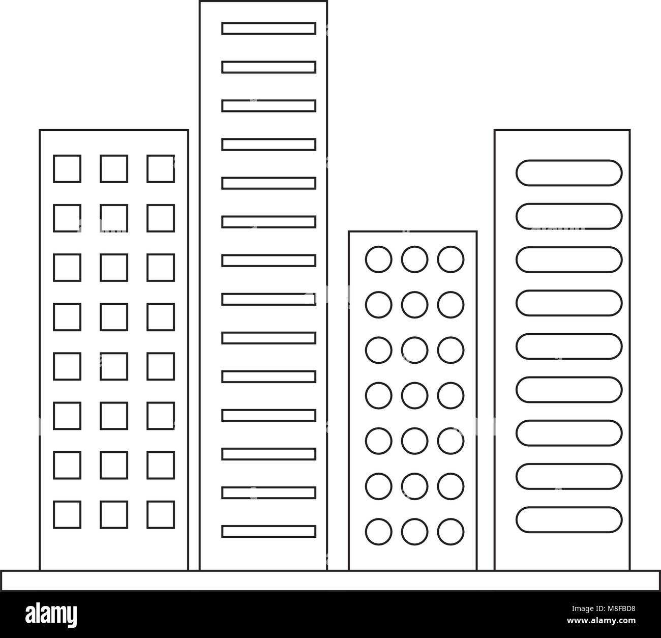 Tall thin building Stock Vector Images - Alamy