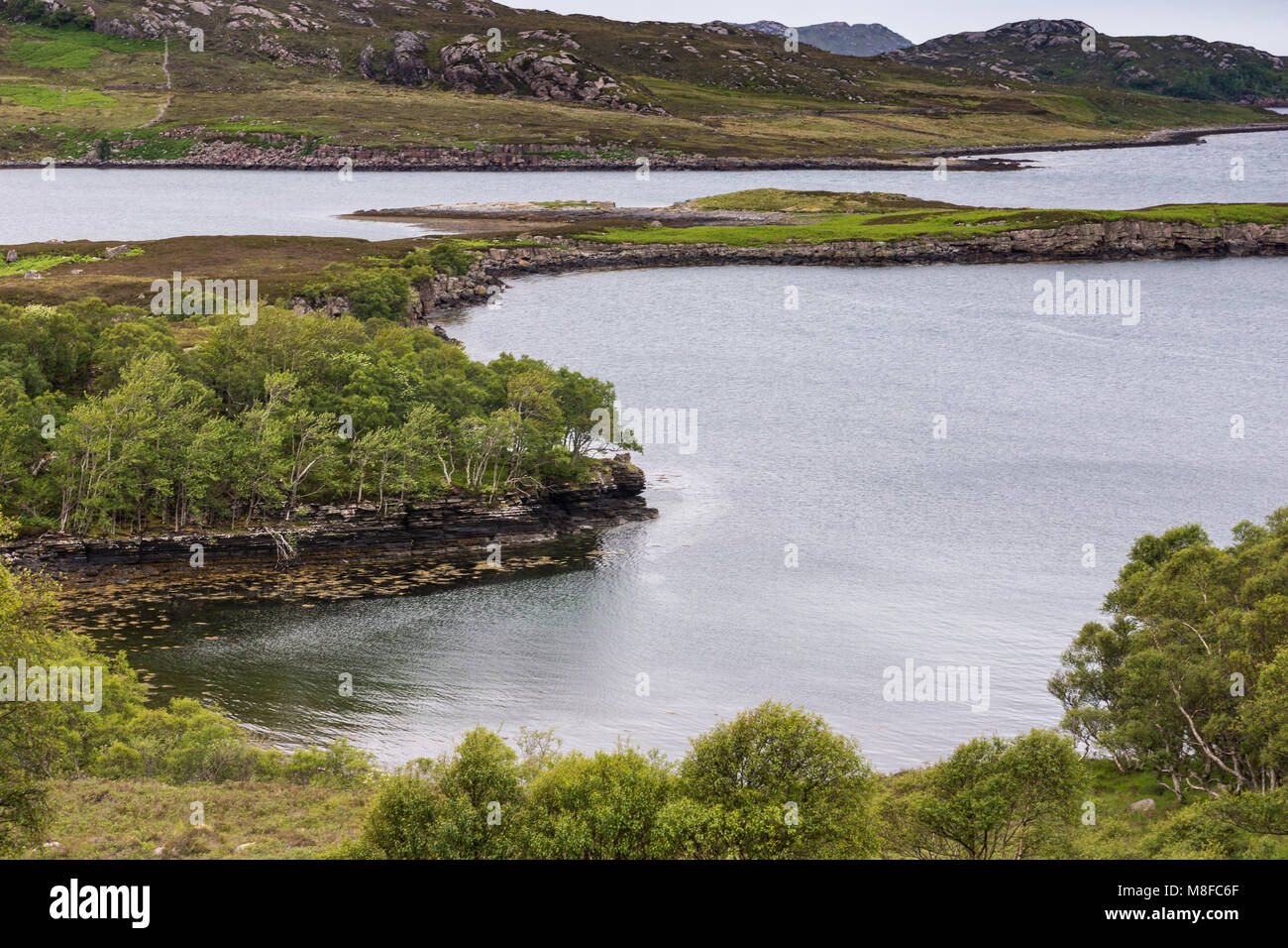 Balgy, Scotland - June 10, 2012: Closeup of peninsula in Silver colored ...