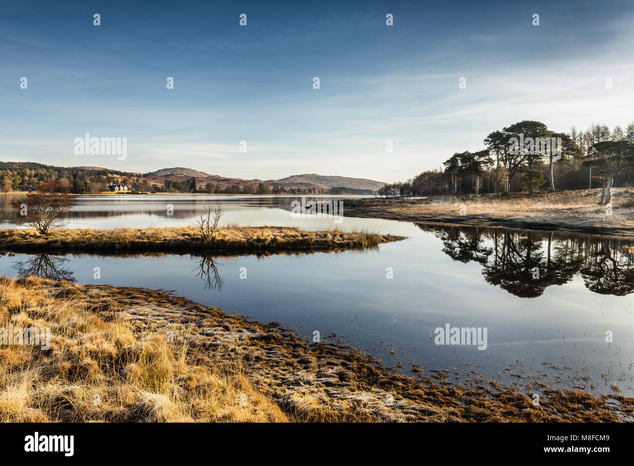 Early morning at Loch Tulla, Scottish Highlands Stock Photo - Alamy