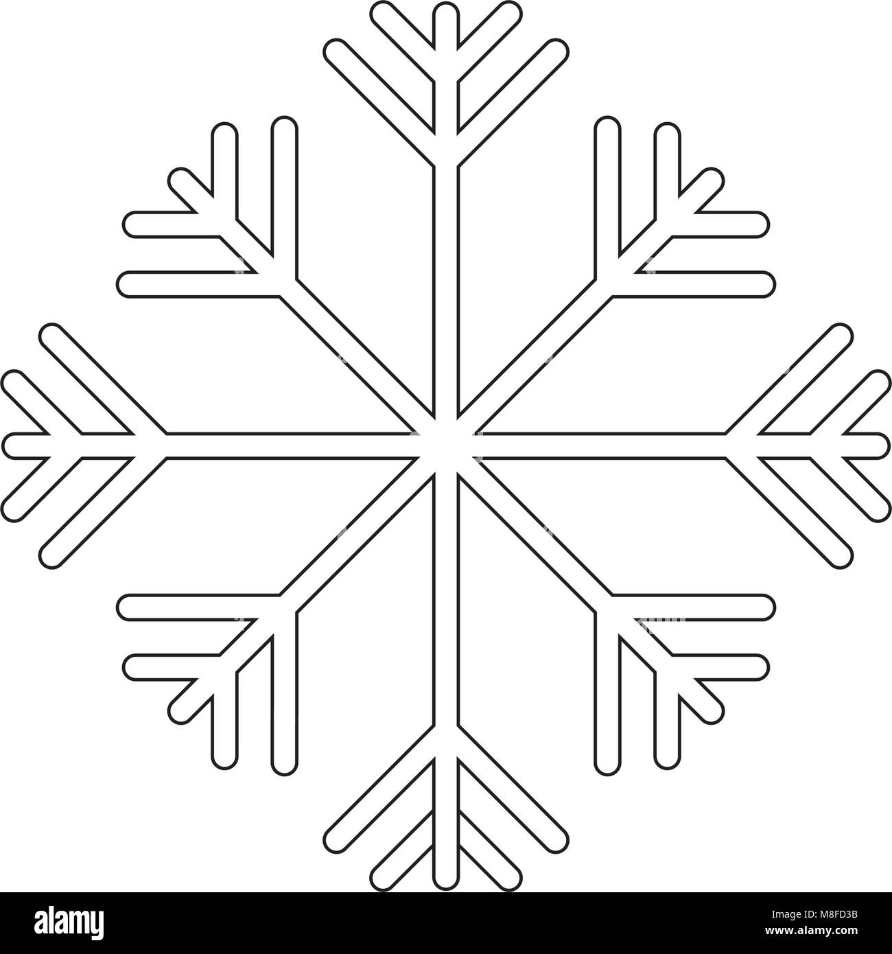 winter season snow frost image vector illustration outline image Stock ...