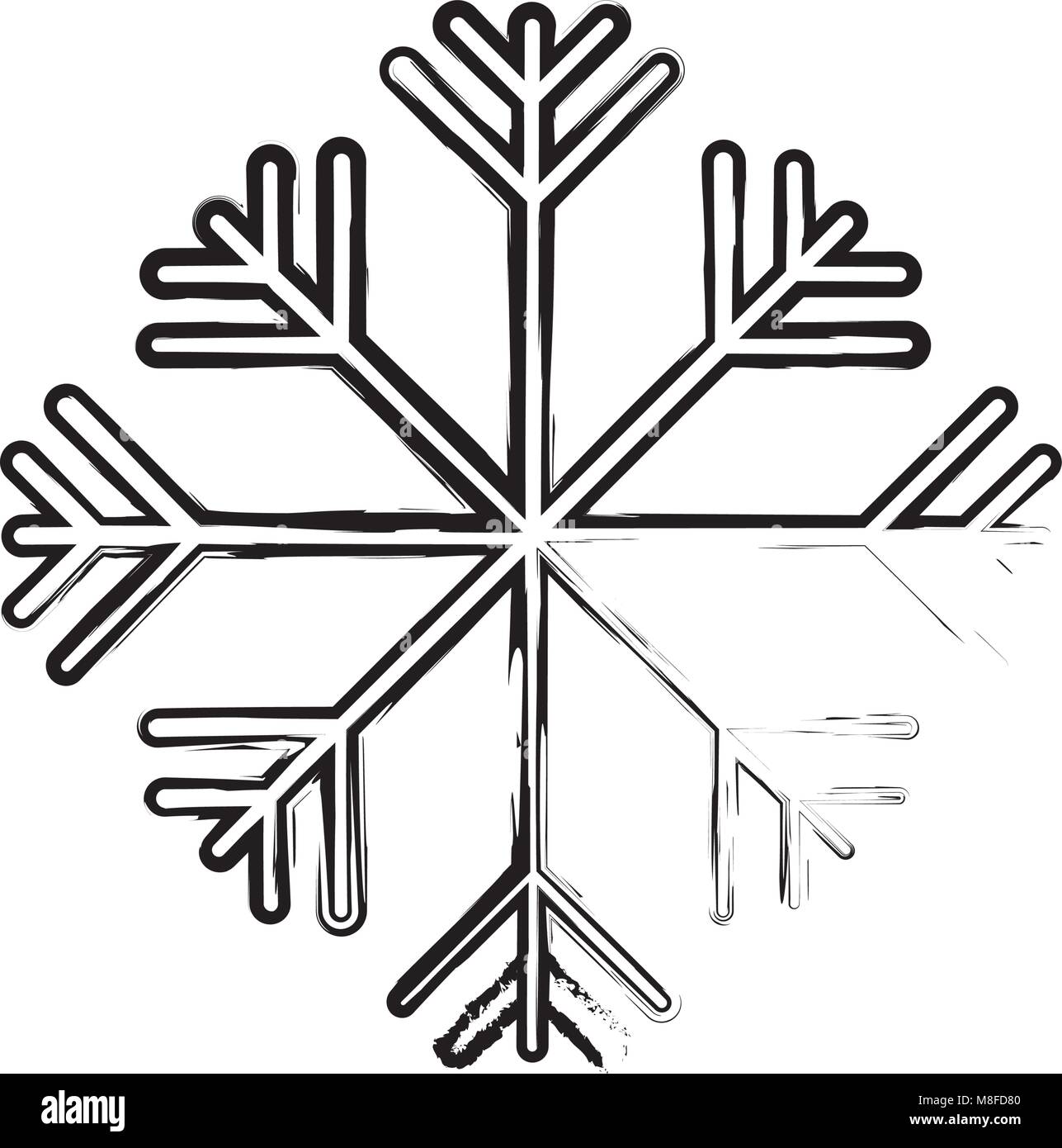 winter season snow frost image vector illustration sketch image Stock ...