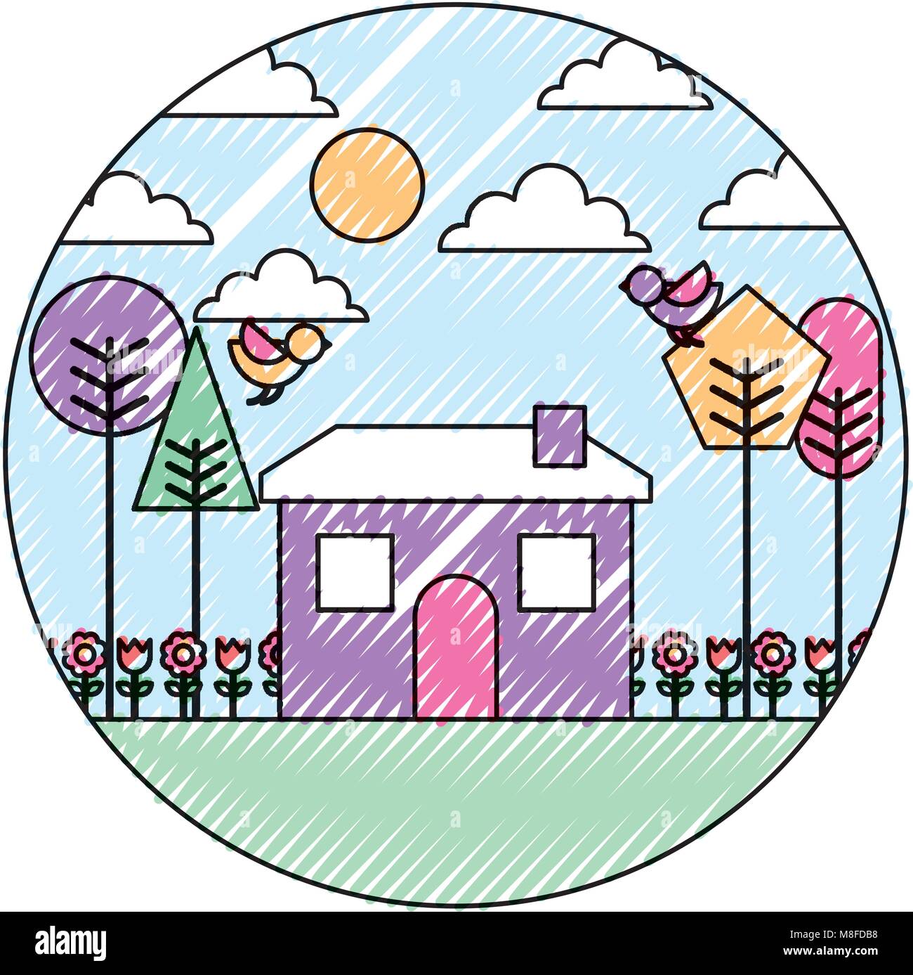 Full sunflower Stock Vector Images - Alamy