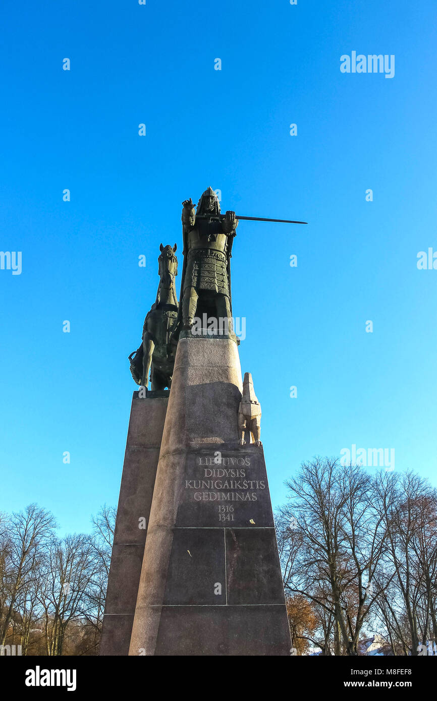 Monument of duke gediminas vilnius hi-res stock photography and images ...
