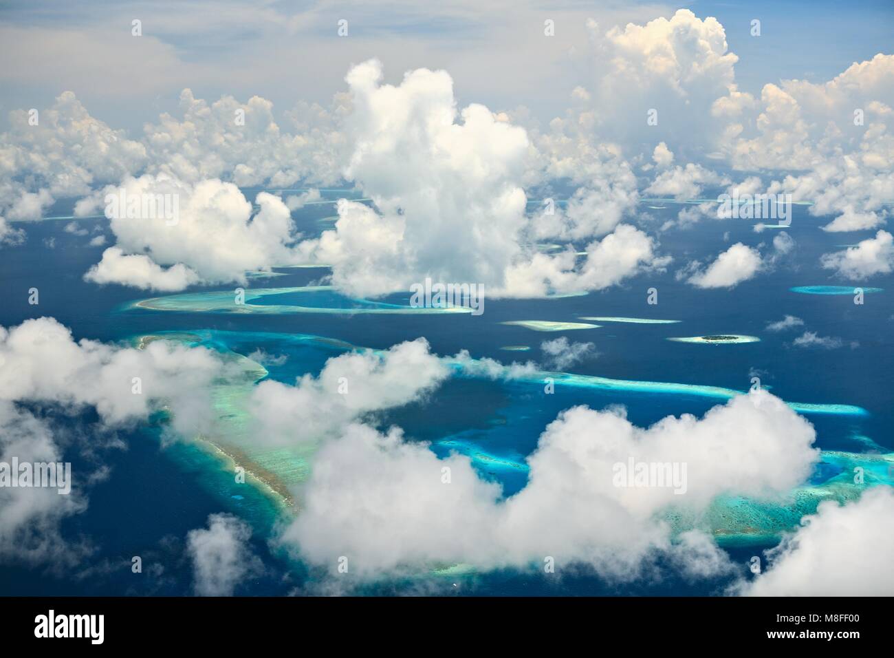 Blue Infinity, atolls of Maldives, The Indian Ocean Stock Photo - Alamy