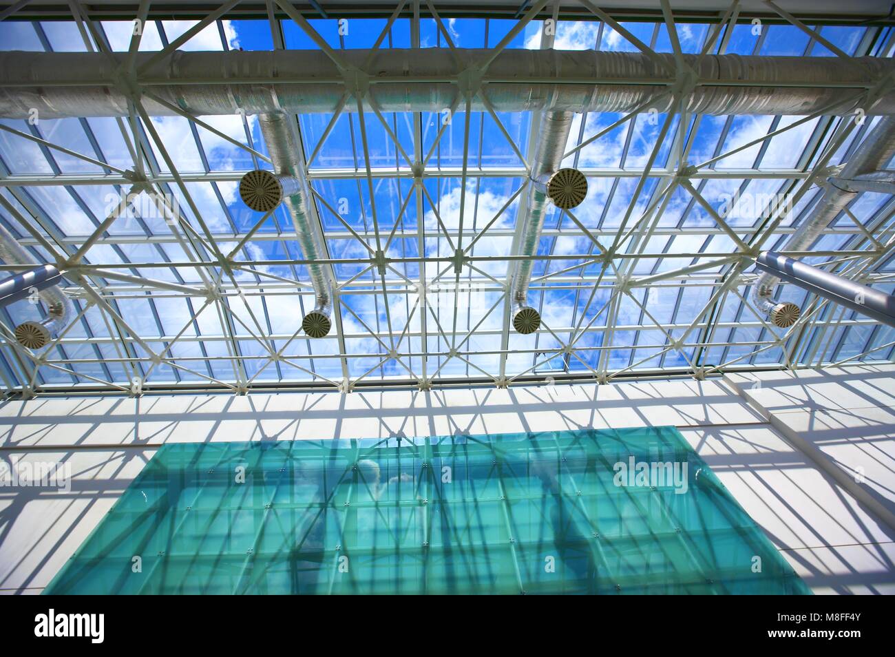 transparent roof of a modern busines center Stock Photo - Alamy