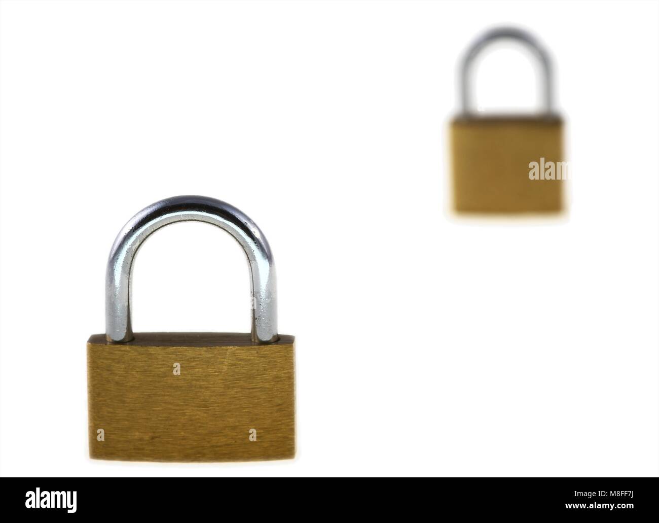 Two locks Cut Out Stock Images & Pictures - Alamy