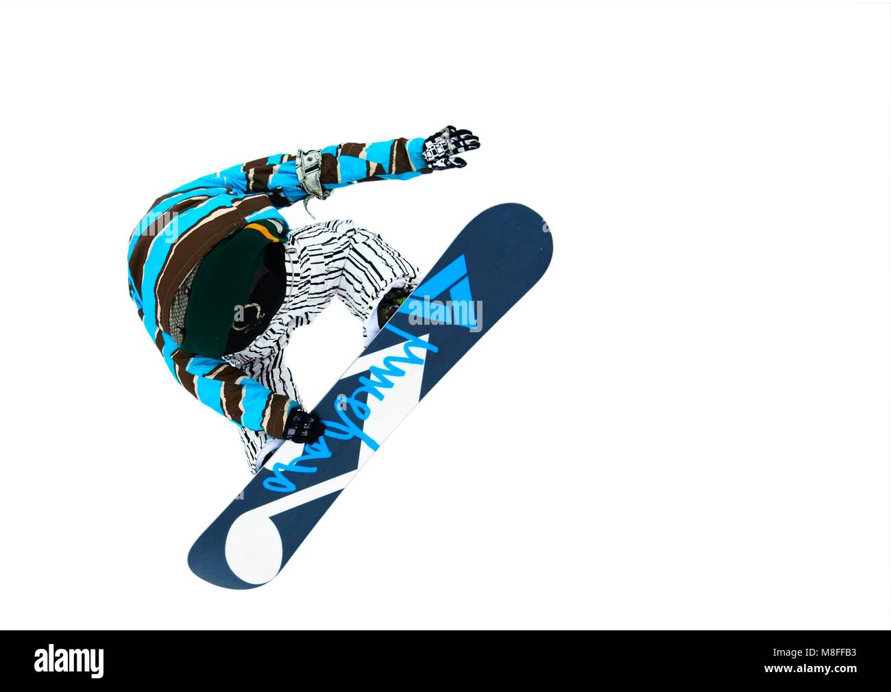 Snowboarder isolated on a white background Stock Photo - Alamy