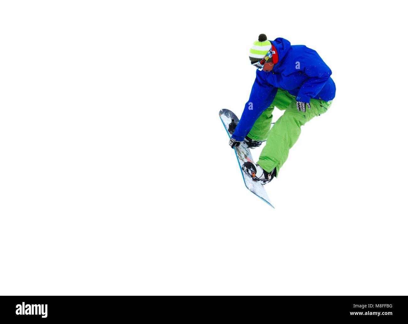 Snowboarder isolated on a white background Stock Photo - Alamy