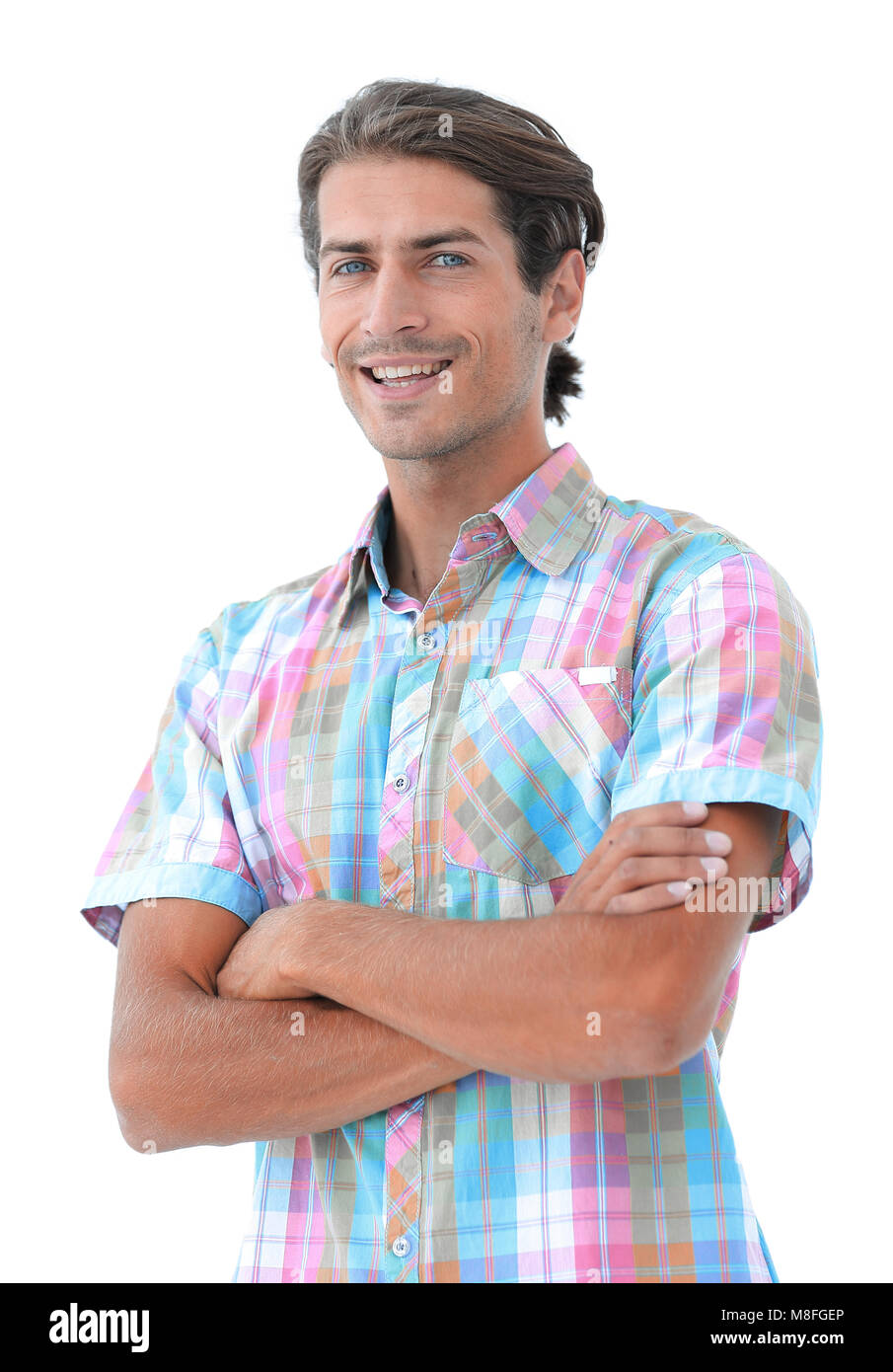 closeup.portrait of a modern guy Stock Photo - Alamy