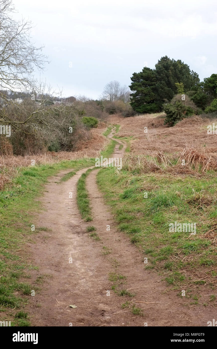 March 2018 - Rural path through the woods in Rural Portishead, North ...