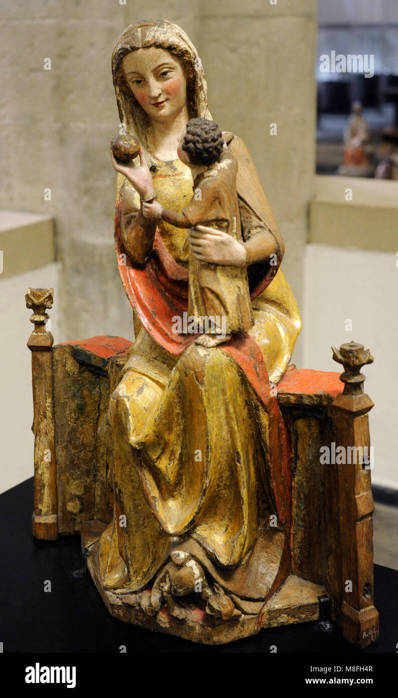 Madonna on the Wide Throne. Cologne, c. 1270. Oak, polychrome ...