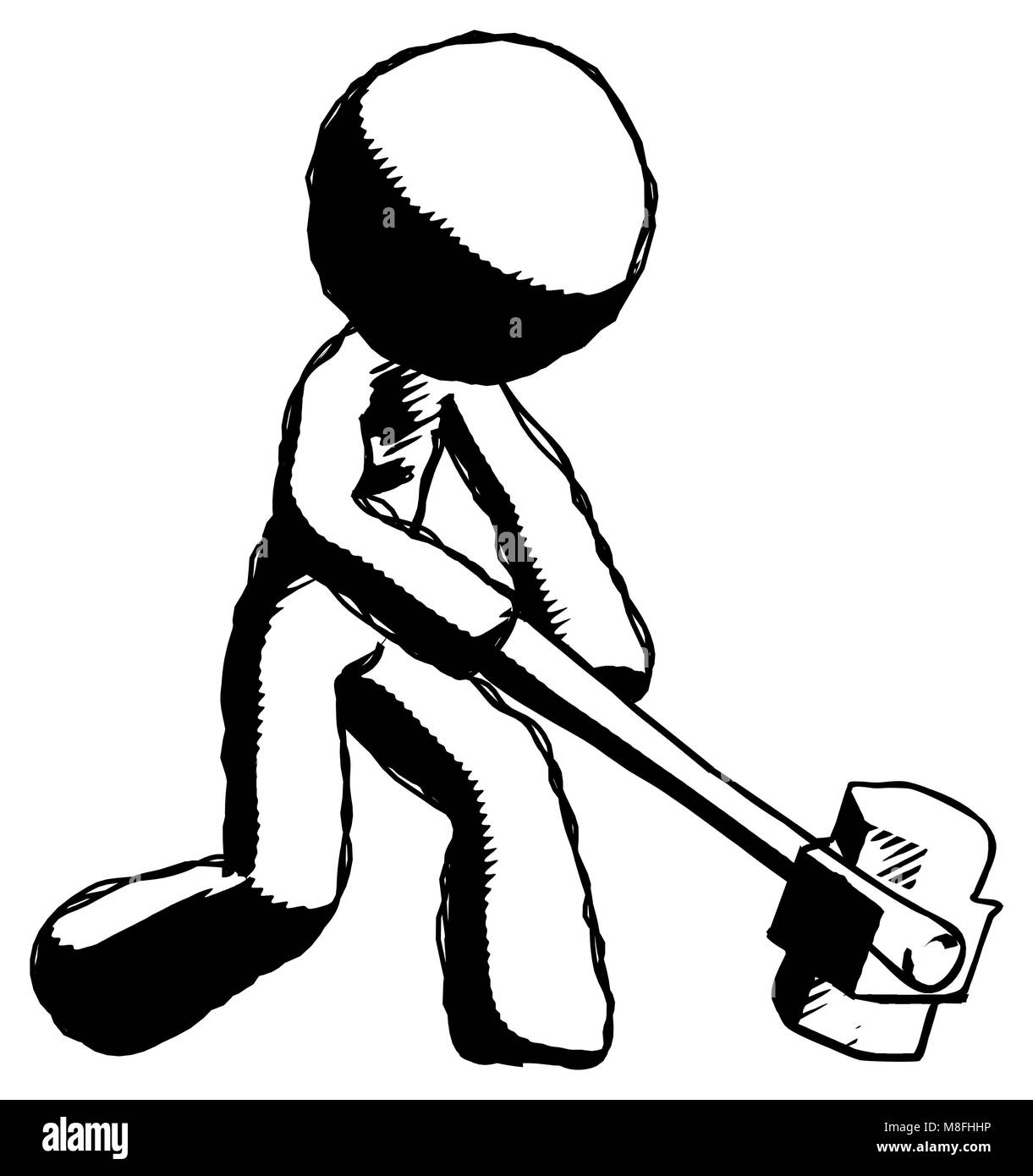 Female worker hammer Black and White Stock Photos & Images - Alamy