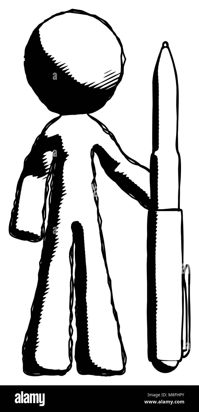 Pen mascot Black and White Stock Photos & Images - Alamy