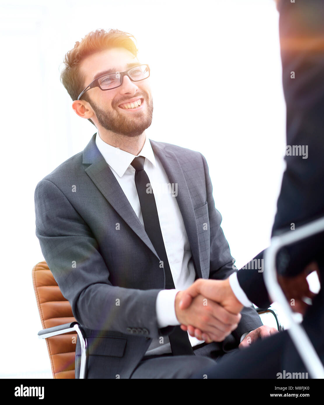 successful meetings of businessmen in the office Stock Photo - Alamy