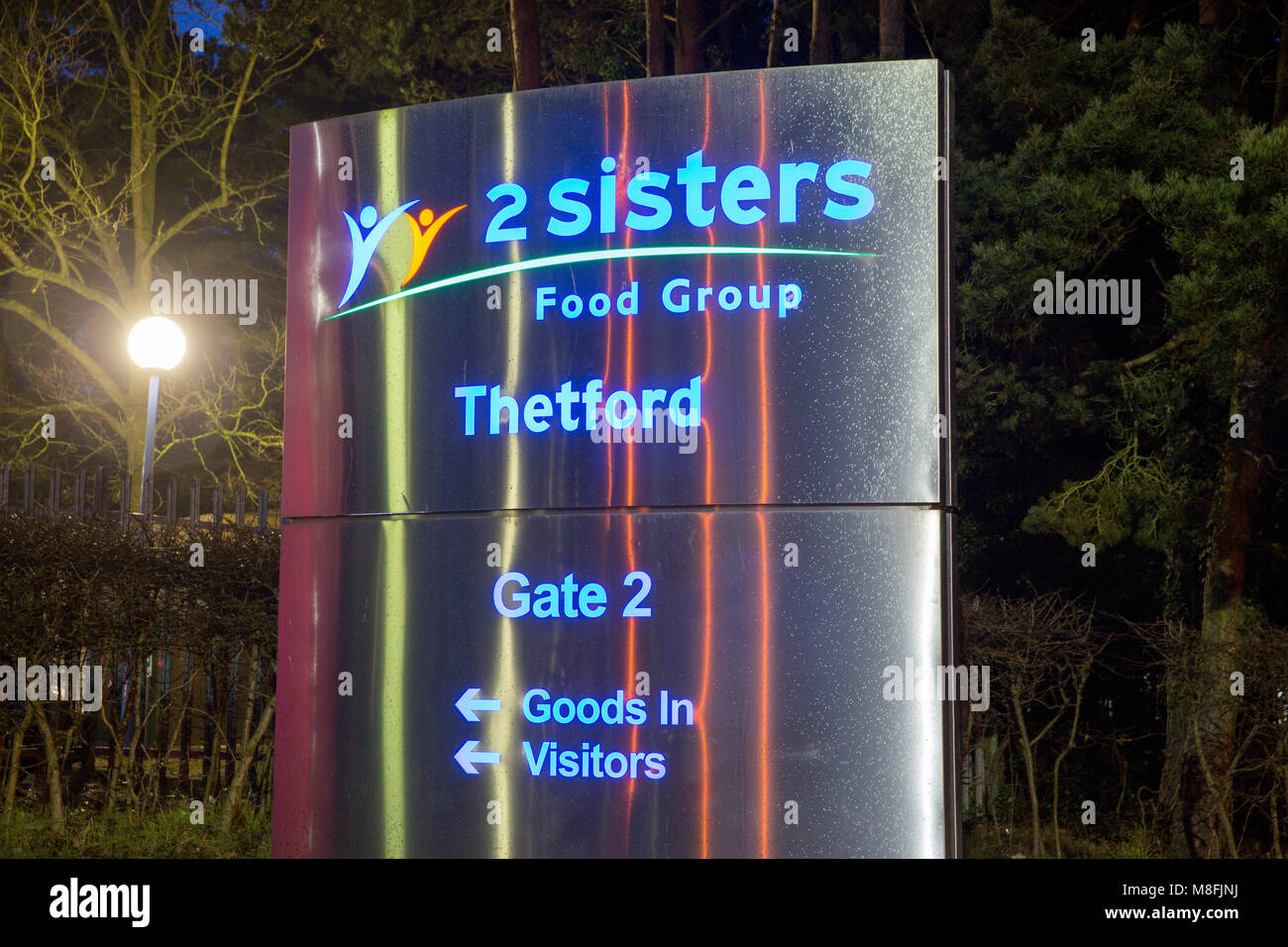 The 2 Sisters Food group factory in Thetford, Norfolk, UK. The factory ...