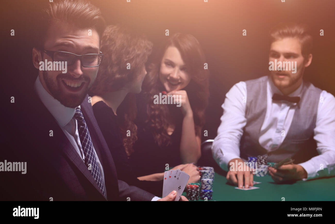 modern businessman playing poker Stock Photo - Alamy