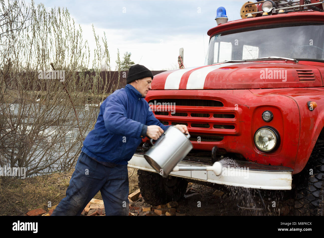 Fire truck wash hi-res stock photography and images - Alamy