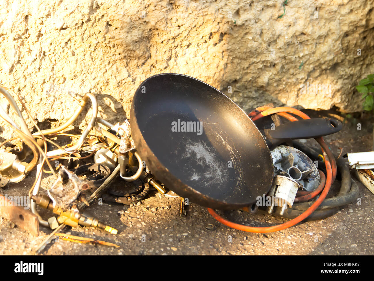 Used Pan and other Garbage Stock Photo - Alamy