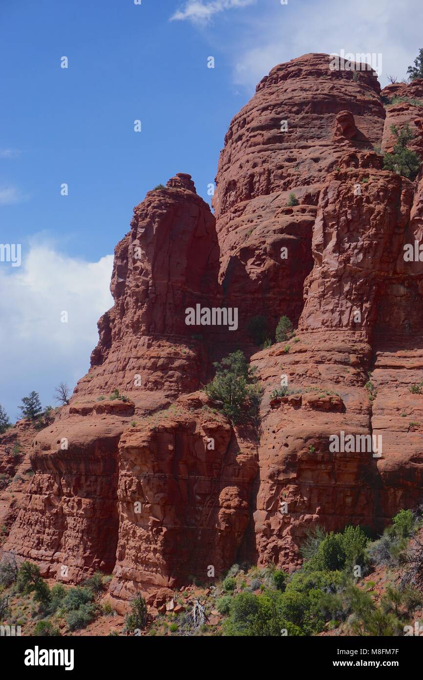 Sedona, Arizona, USA: View of colorful, unique red rock formations from ...