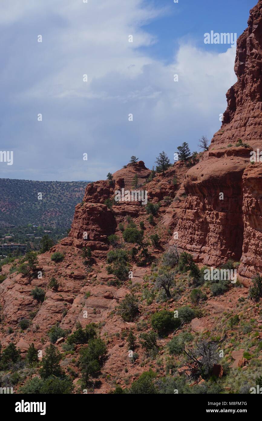 Sedona, Arizona, USA: View of colorful, unique red rock formations from ...