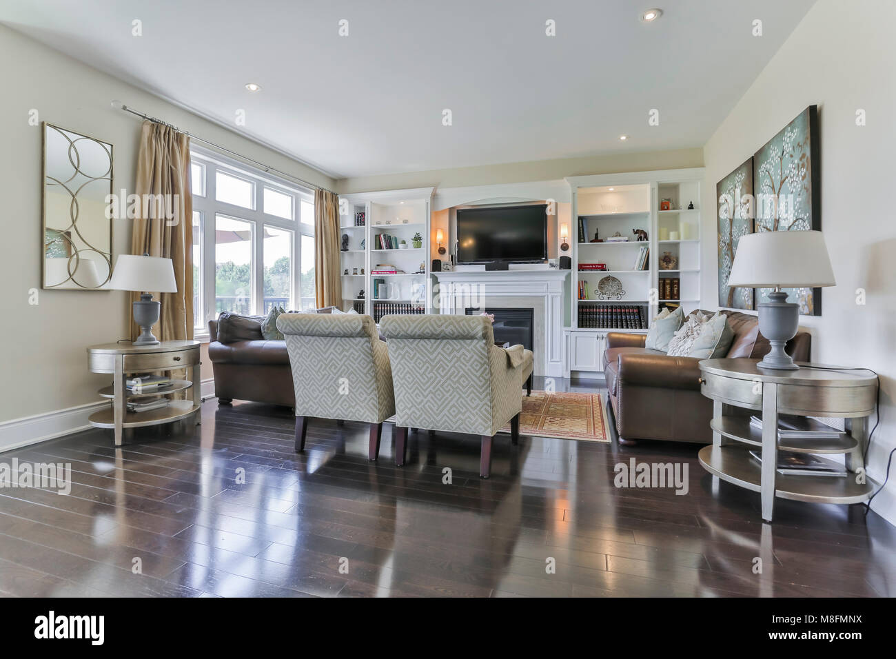 Living Room Interior Design in a new house Stock Photo - Alamy