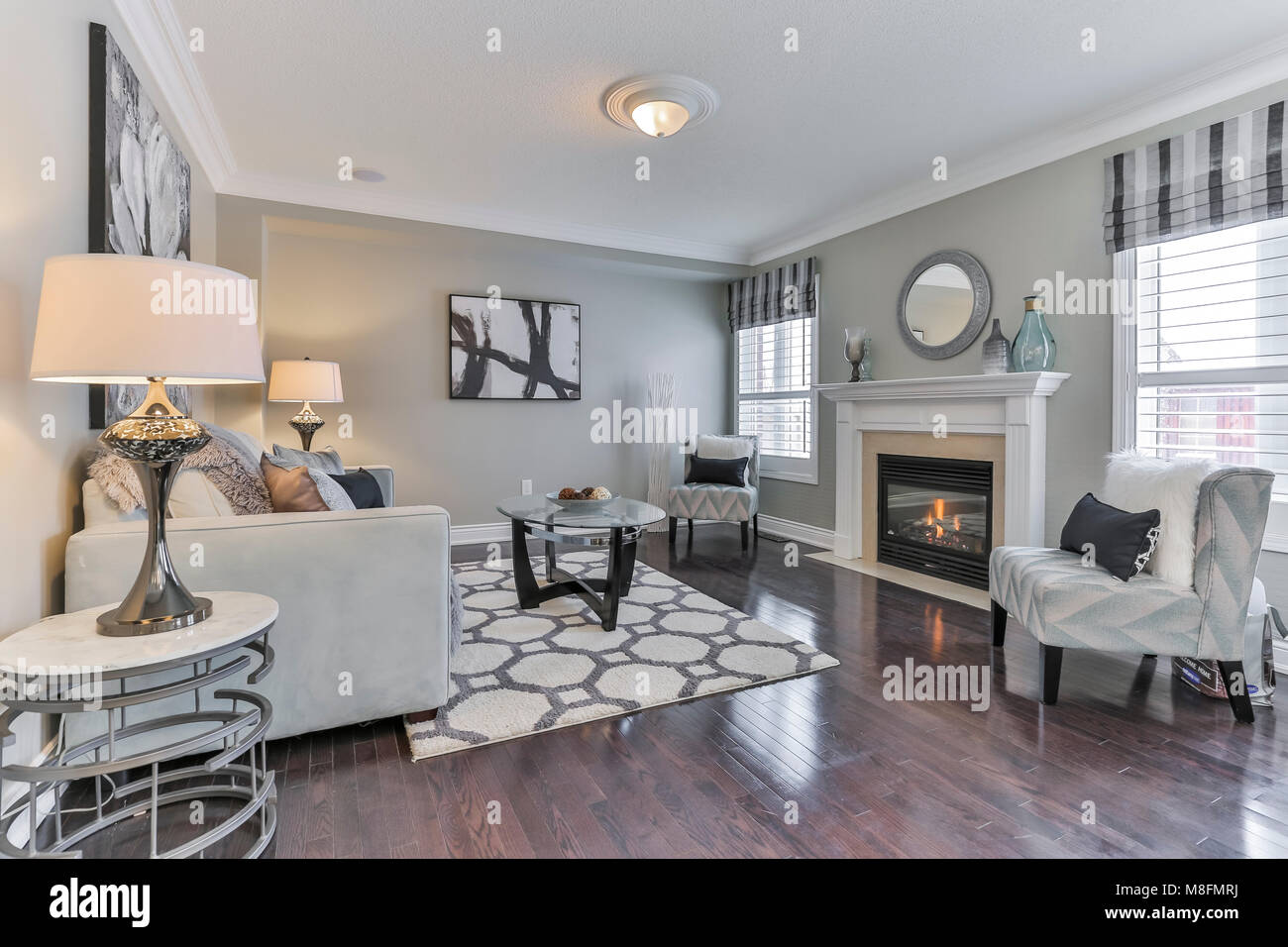 Living Room Interior Design in a new house Stock Photo - Alamy