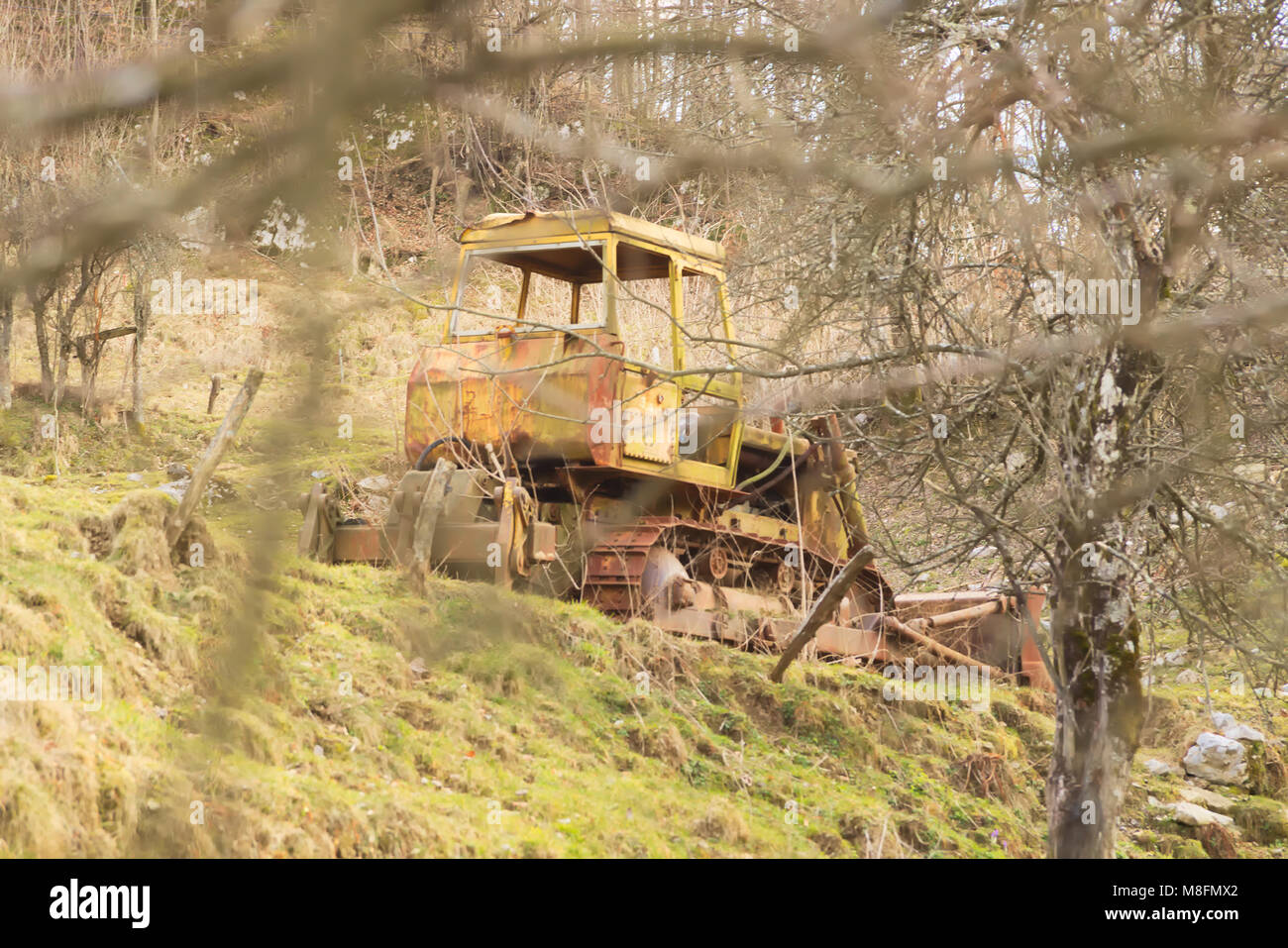 Old Rusty Digger Stock Photo - Alamy