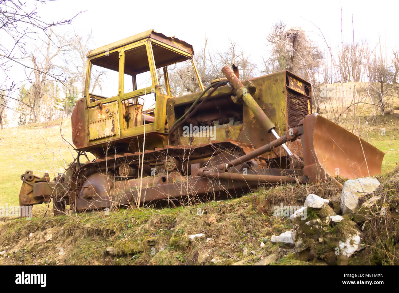 Old Rusty Digger Stock Photo - Alamy
