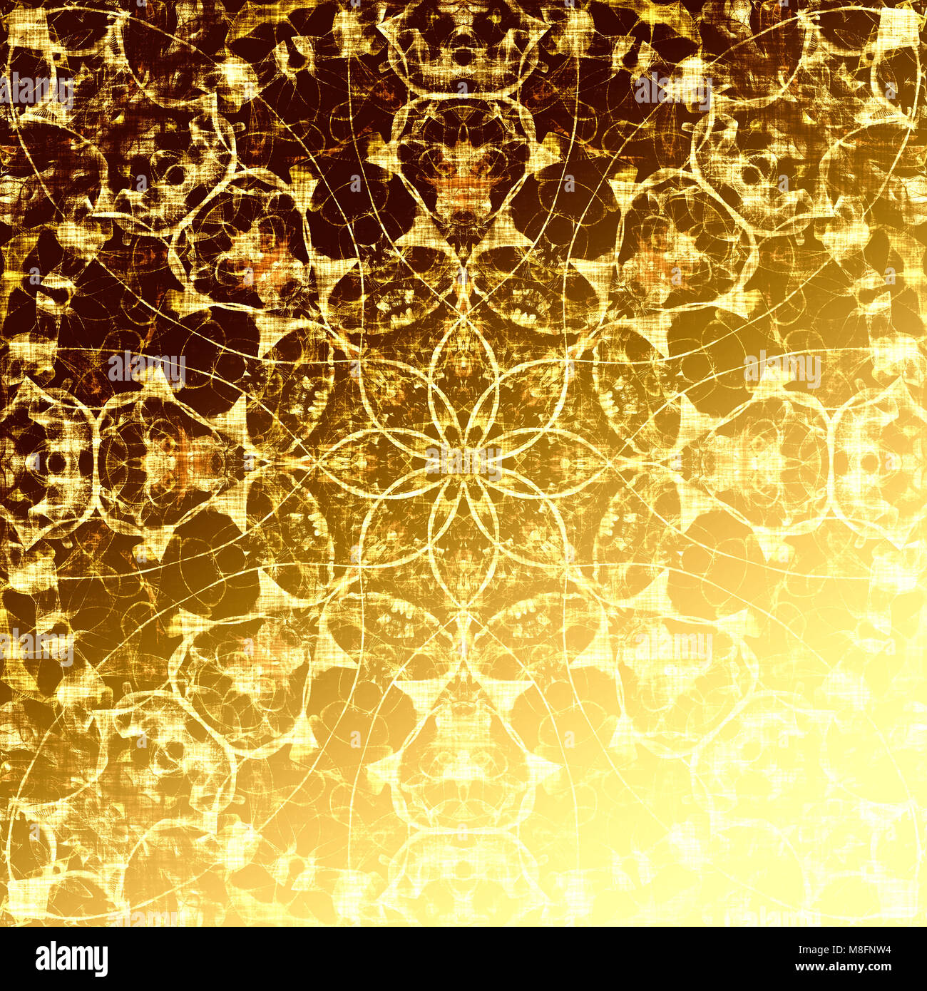 Golden oriental pattern, folk traditional elements. Royal gold texture ...