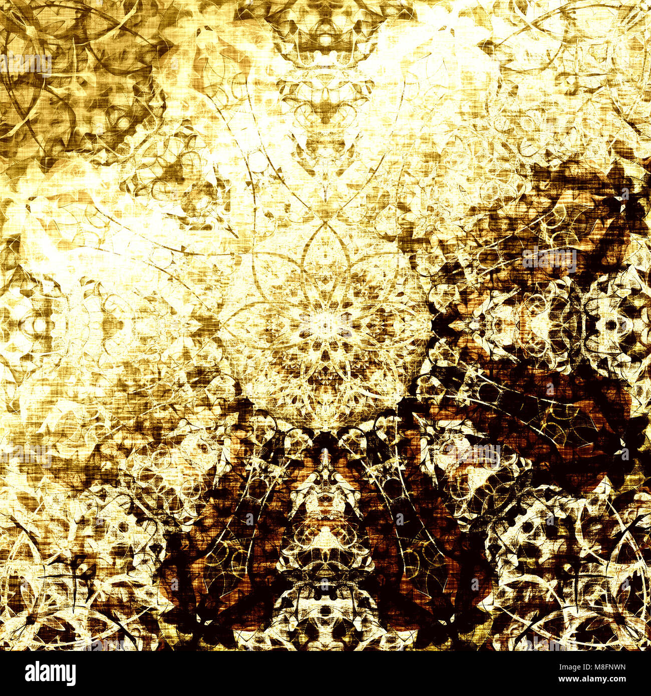 Golden oriental pattern, folk traditional elements. Royal gold texture ...