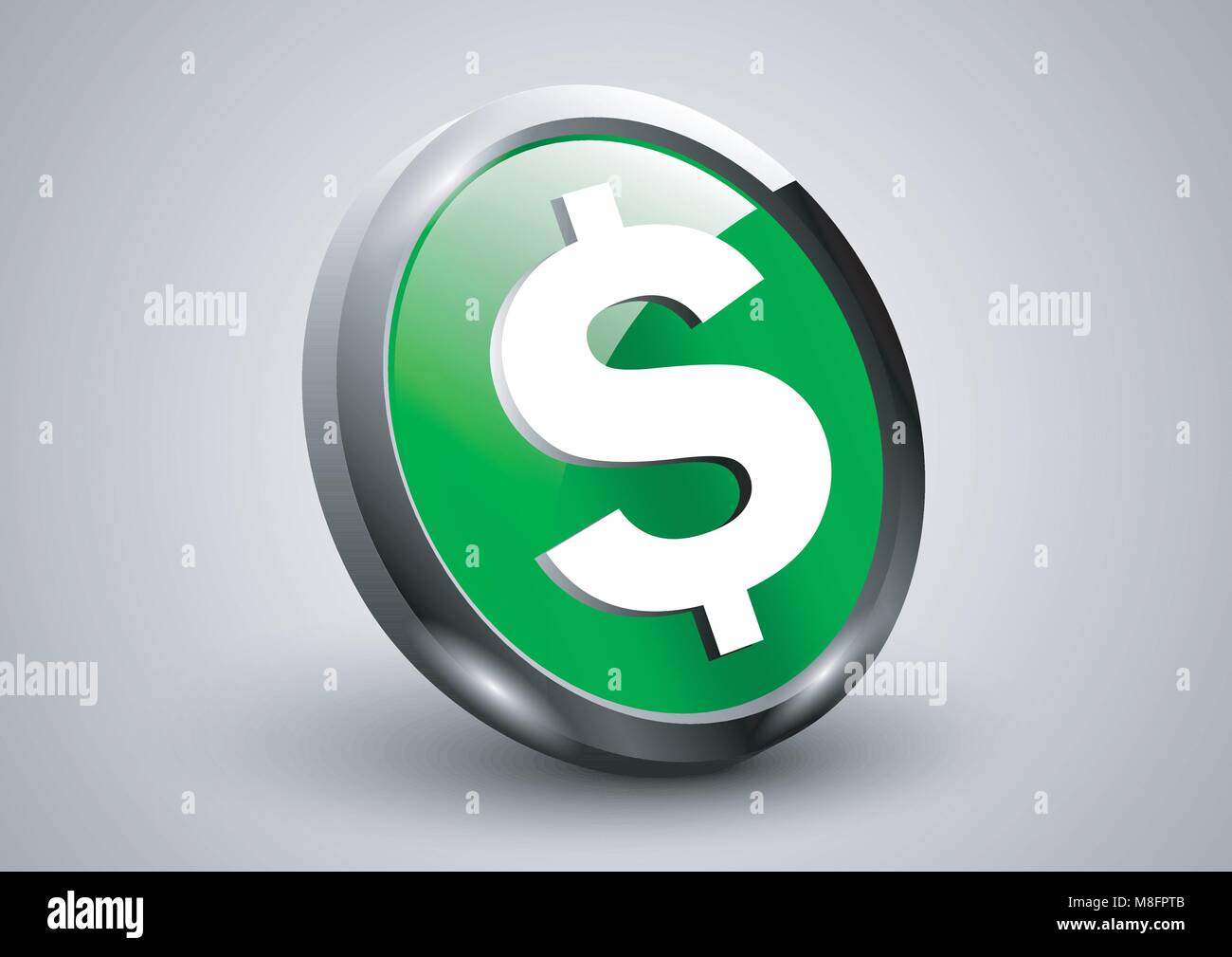 Dollar coin isometric vector Stock Vector Images - Alamy