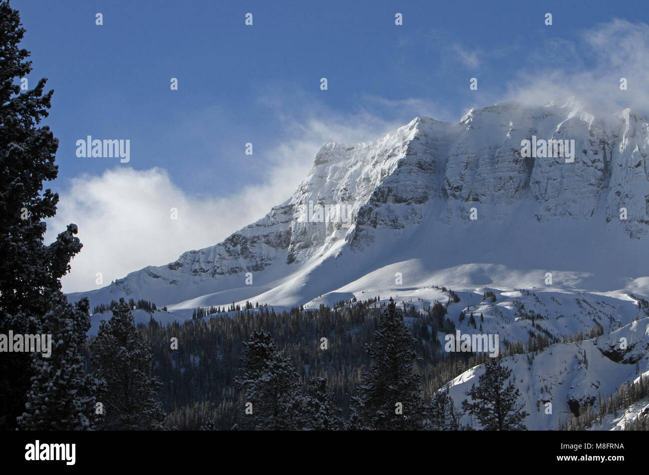 Amphitheater Mountain .Amphitheater Mtn. as seen from Silver Gate, MT ...