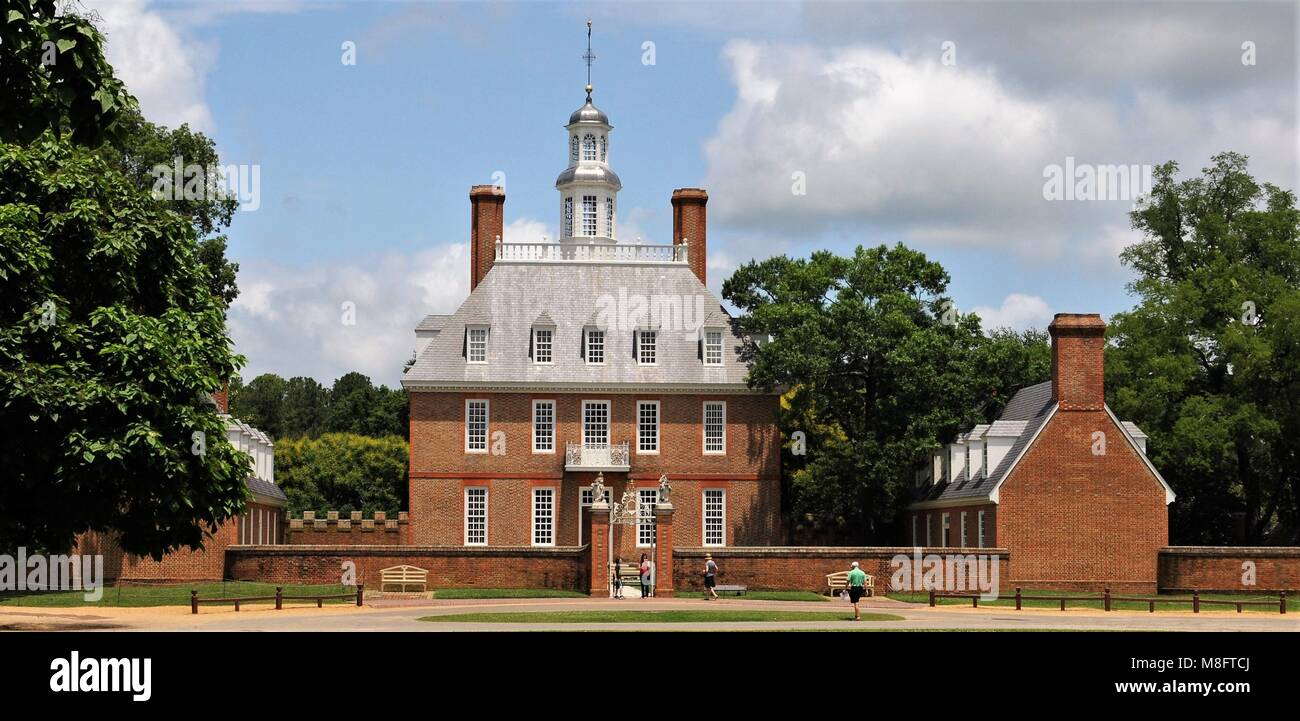 The Governor's Palace in Colonial Williamsburg, Virginia Stock Photo ...