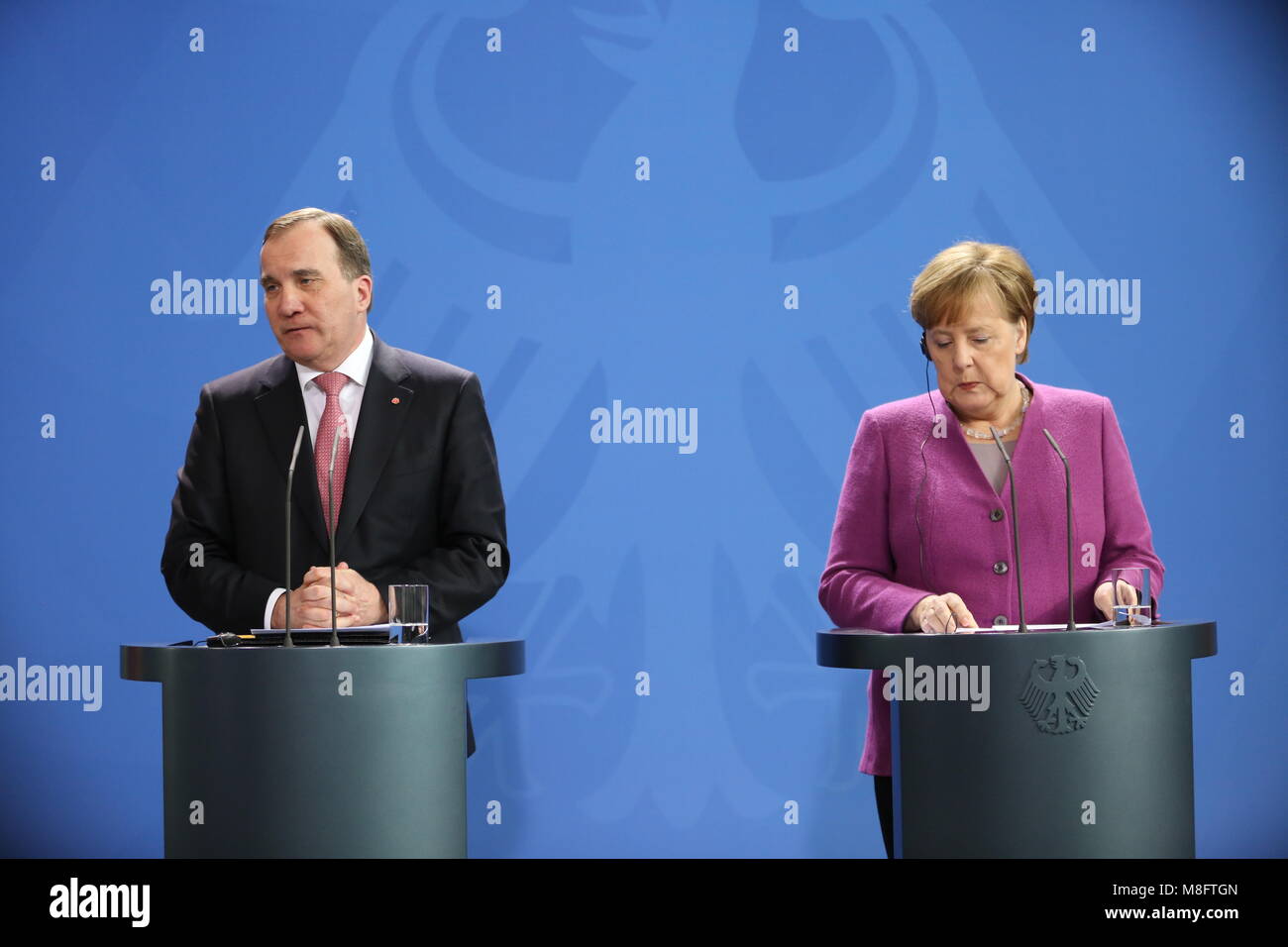 Berlin, Germany. 16th Mar, 2018. The photo shows Federal Chancellor ...