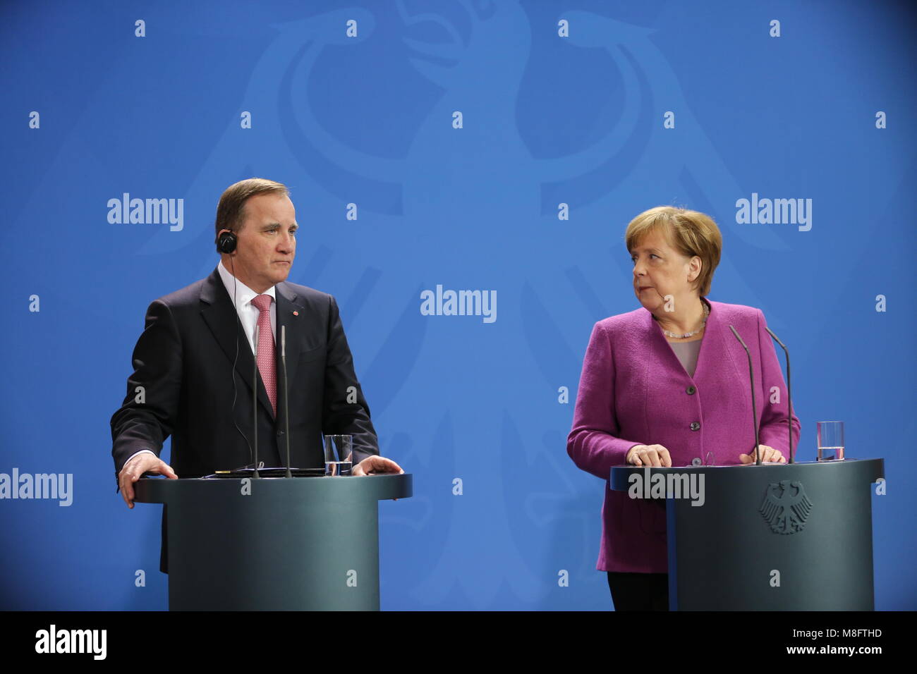 Berlin, Germany. 16th Mar, 2018. The photo shows Federal Chancellor ...