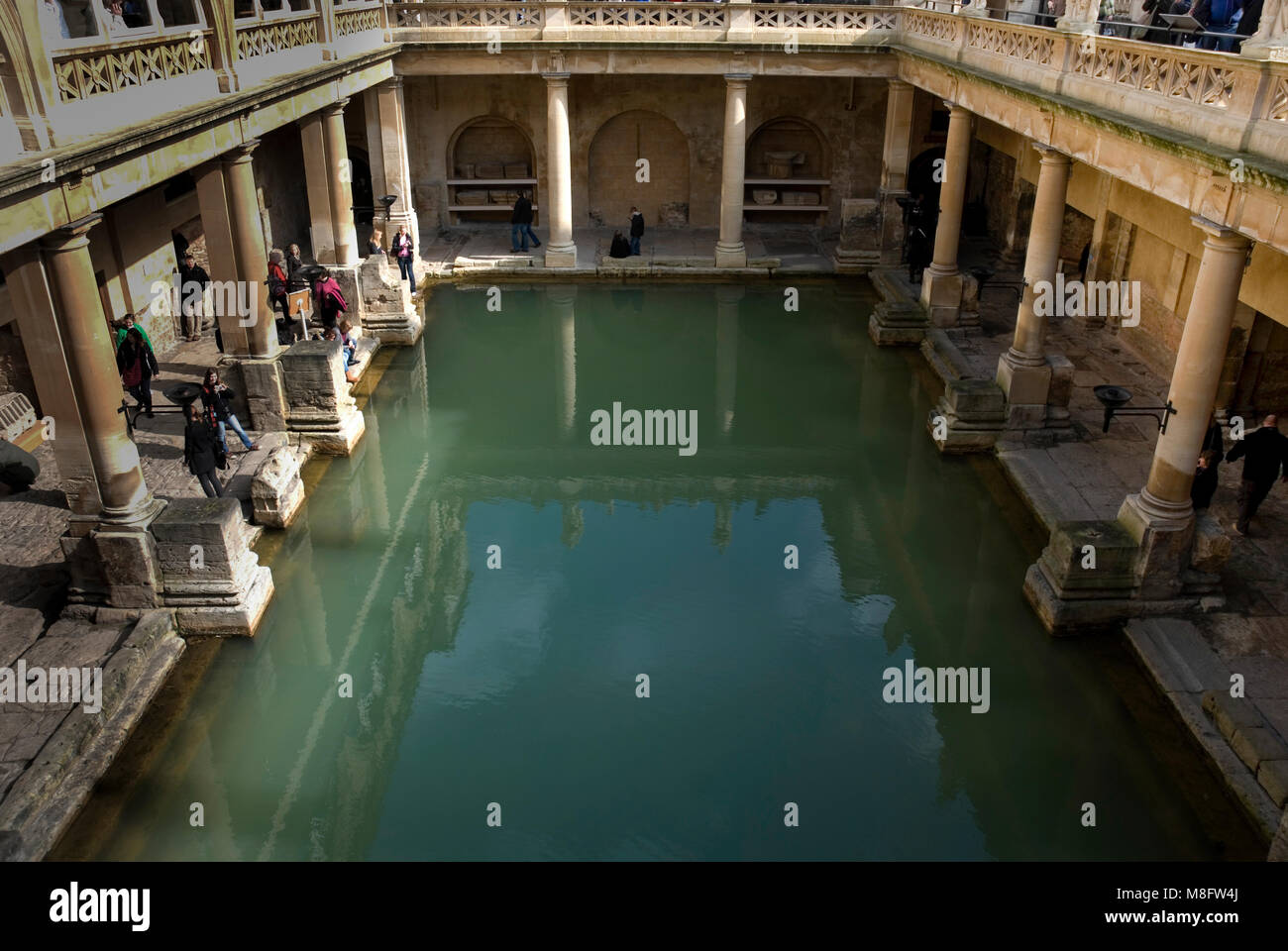 The Great Bath at the Roman Baths, City of Bath, Somerset, England ...