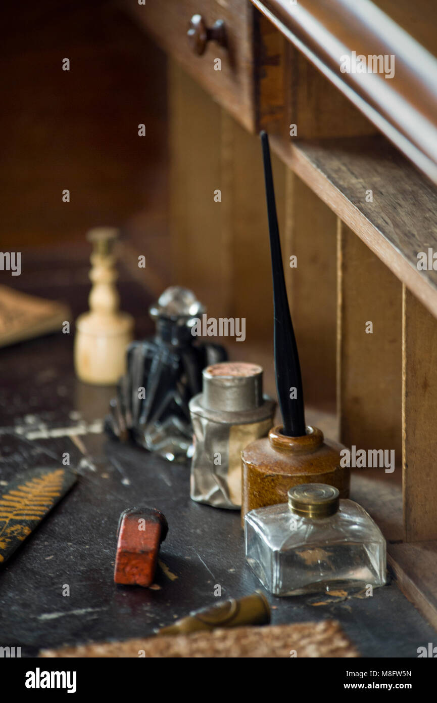 writing desk, beginning of the 20th century Stock Photo - Alamy