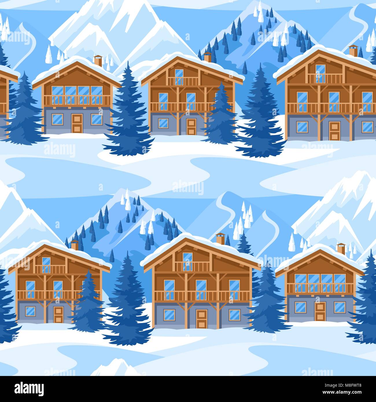 Rock mountains snow hut Stock Vector Images - Alamy