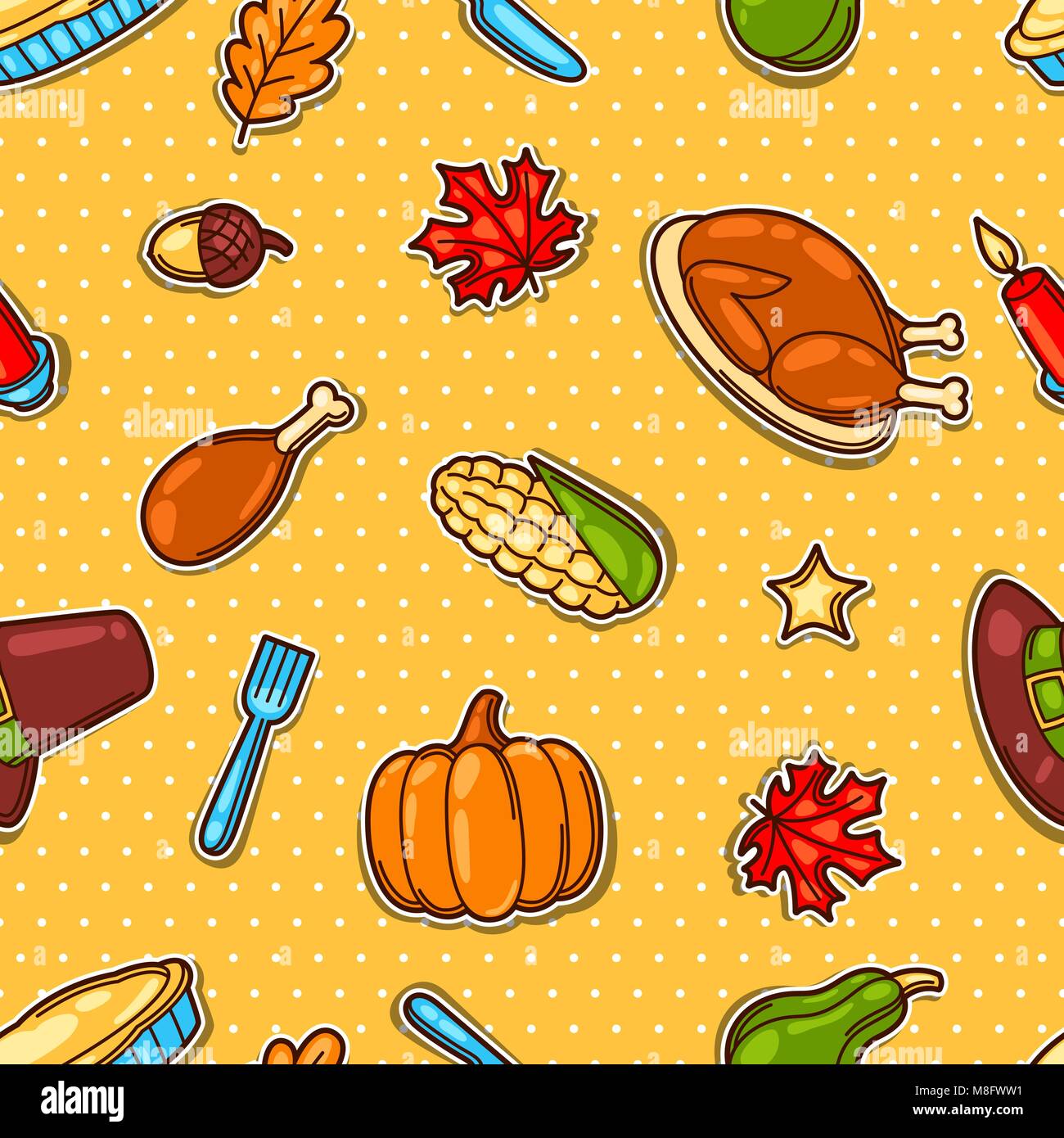 Seamless texture thanksgiving day hi-res stock photography and images ...