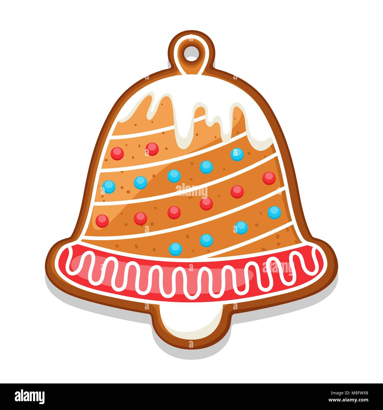 Gingerbread cookies bell. Illustration of Merry Christmas sweets Stock ...