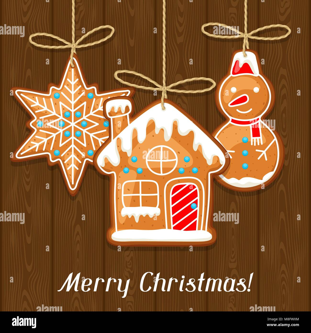 Gingerbread with ginger Stock Vector Images - Alamy