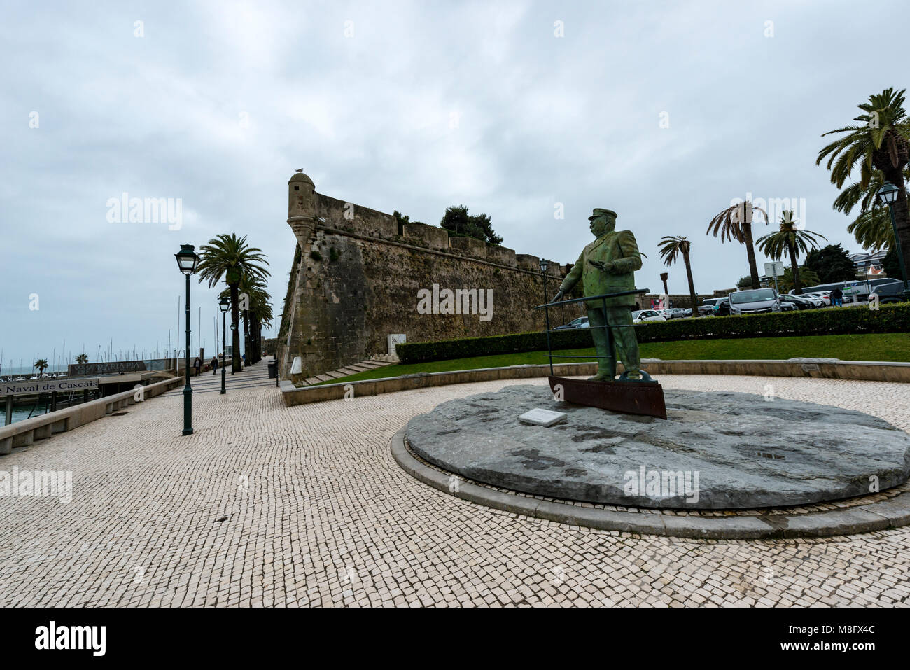 Citadel of Cascais walls, Cascais, Portugal Stock Photo - Alamy