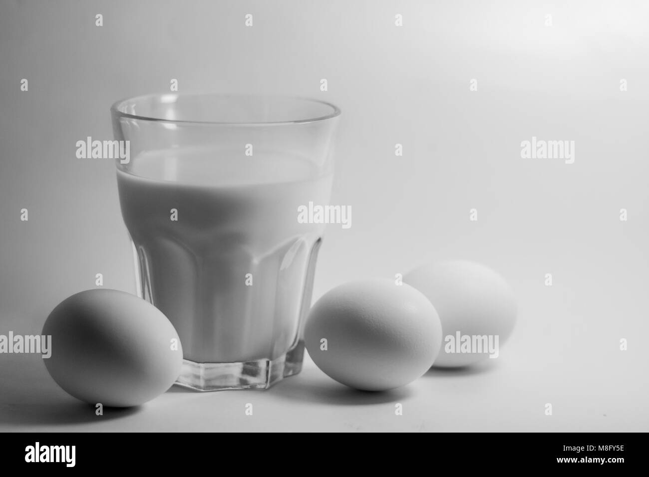 Milk bottle glass wooden Black and White Stock Photos & Images - Alamy