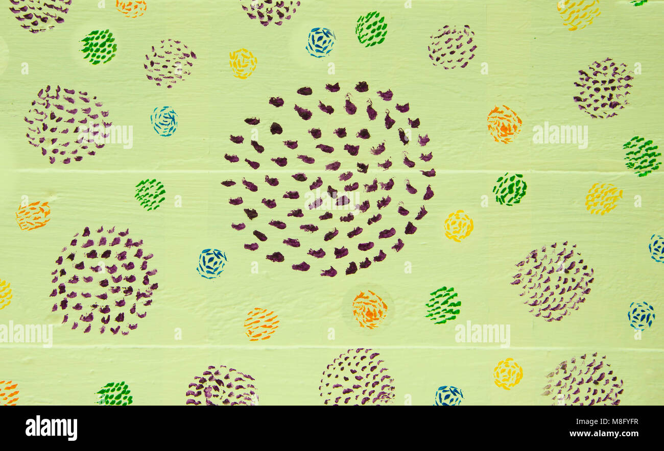 Hand painted dots pattern Stock Photo - Alamy