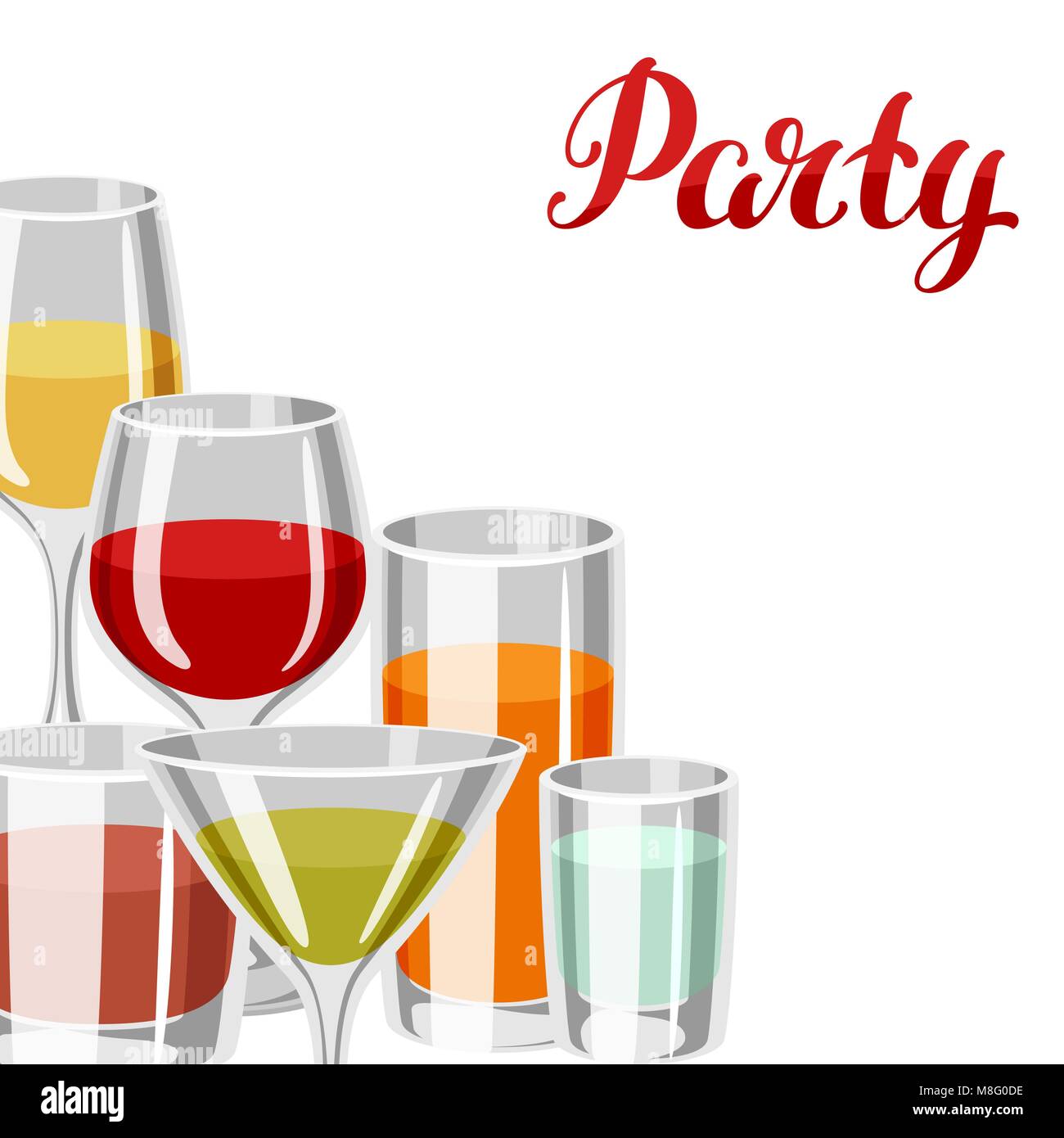 Drink party, silhouette Stock Vector Images - Alamy