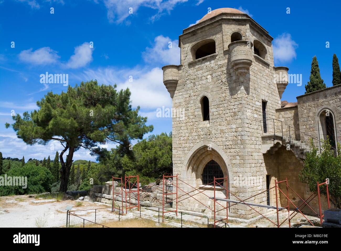 Filerimos Monastery in Rhodes Island built by the Knights of Saint John ...