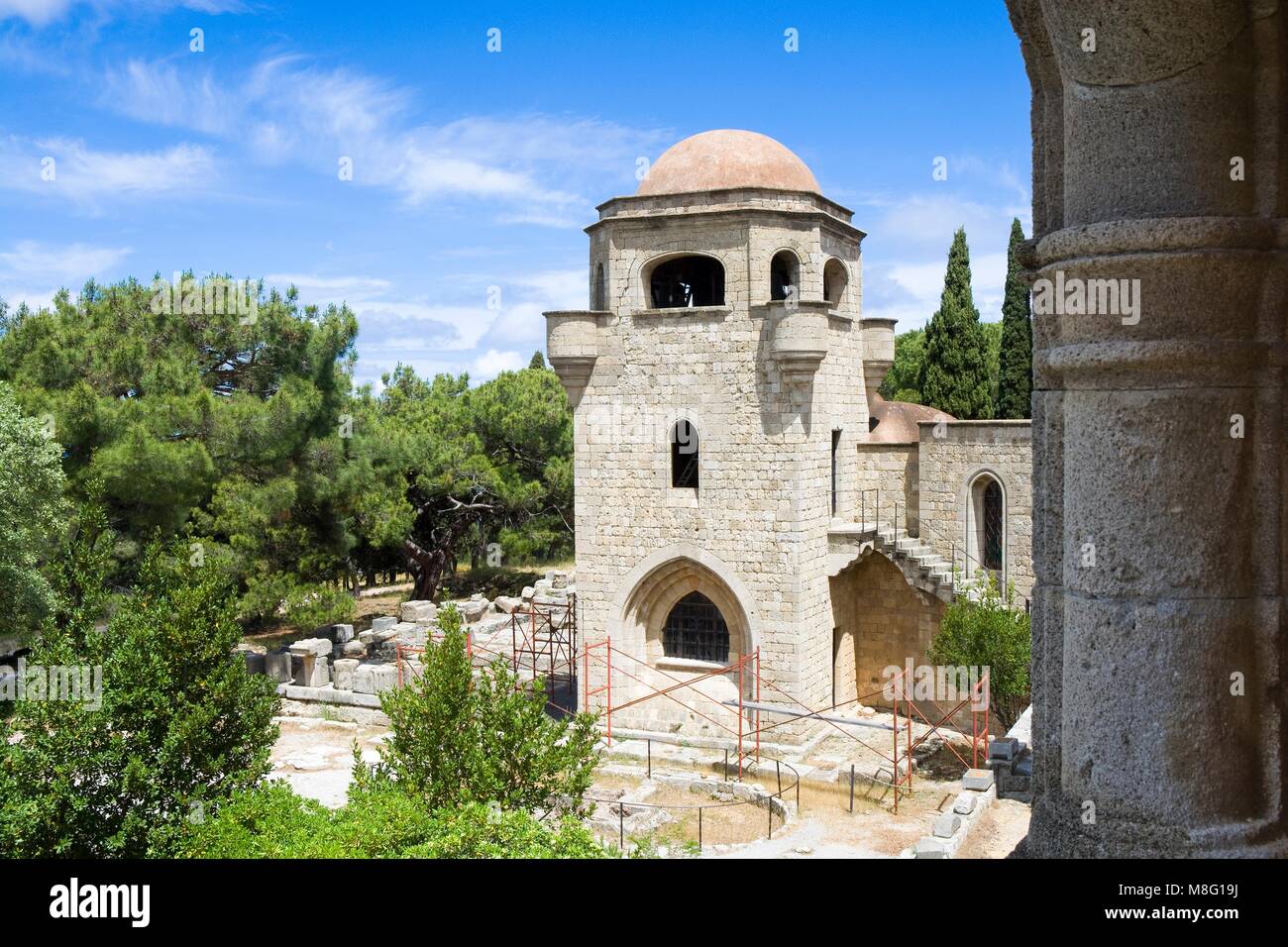 Filerimos Monastery in Rhodes Island built by the Knights of Saint John ...