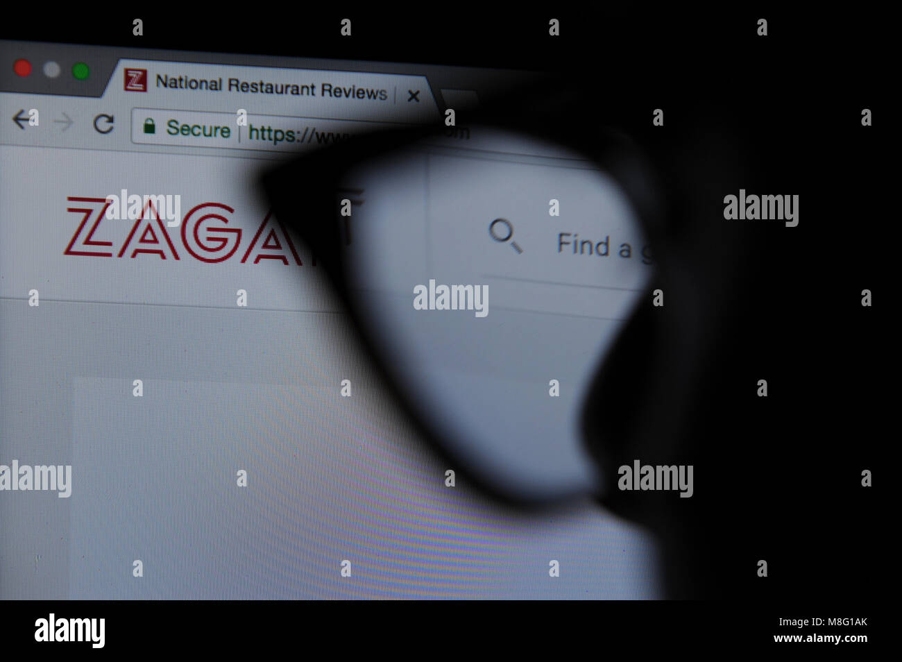 Zagat the food guide website Stock Photo - Alamy